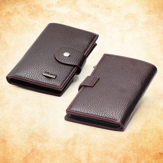 Buy Slim PU Leather Credit Card Holder Button Wallet For Men – Zaappy.com